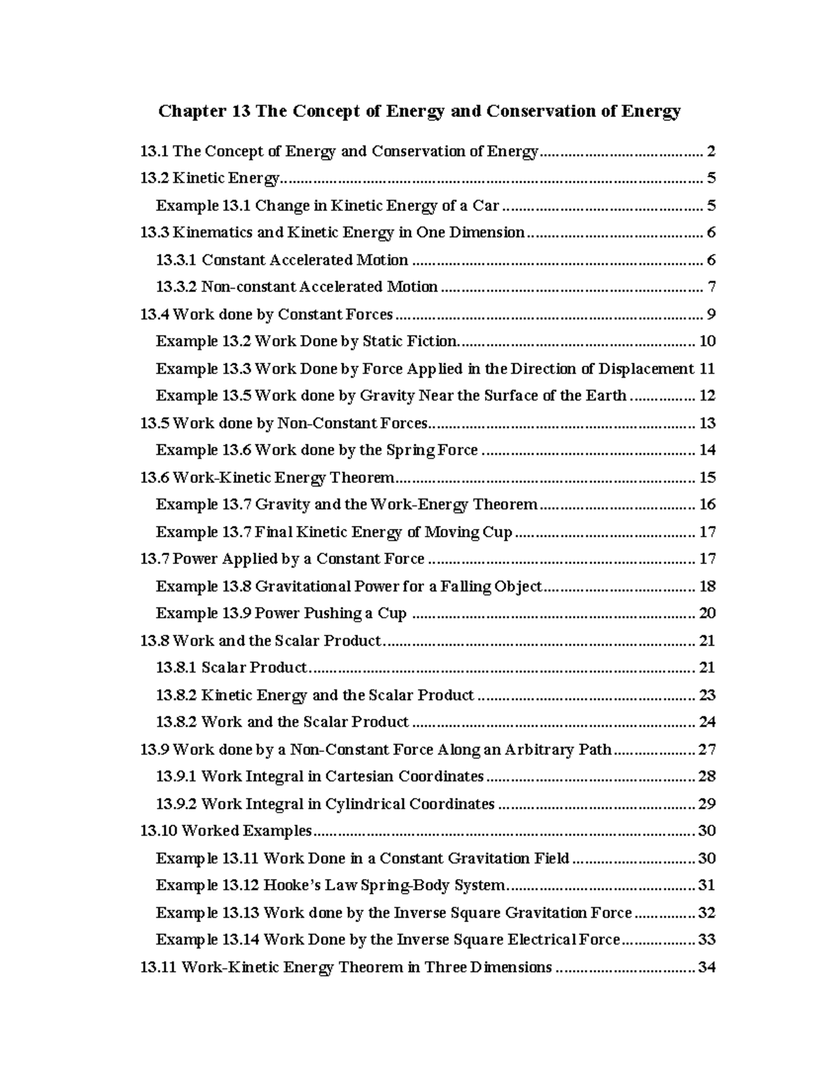 Energy Conservation, Work, and Power Problems - Chapter 13 The Concept ...