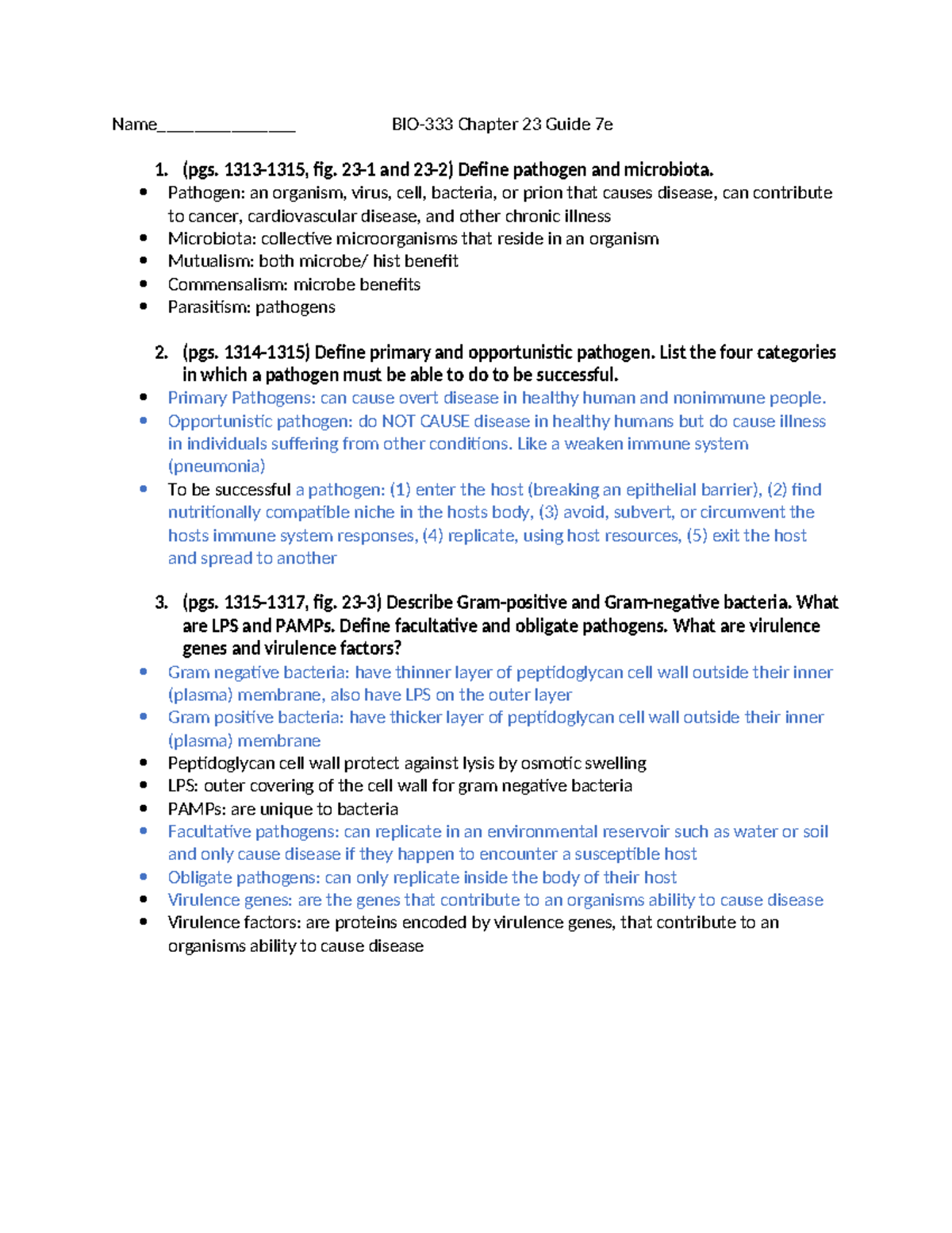 BIO-333 CH23 Guide 7e-SM - Name_______________ BIO-333 Chapter 23 Guide ...