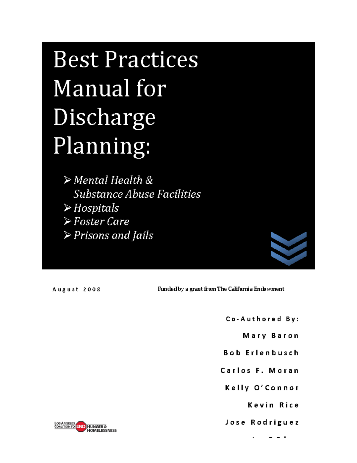 Best Practice Manual for Discharge planning - Best Practices Manual for ...