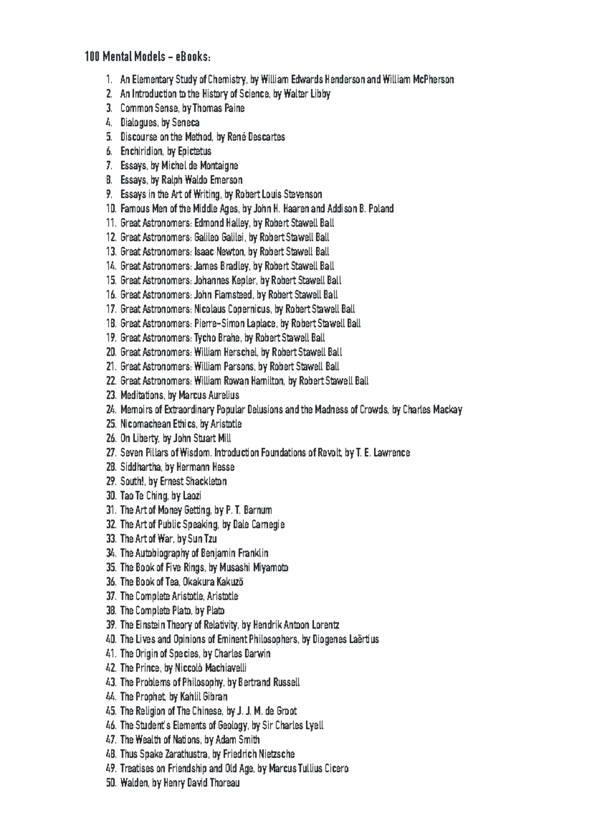 100 Mental Models - e Books list - 100 Mental Models - eBooks: An Elementary Study of Chemistry ...