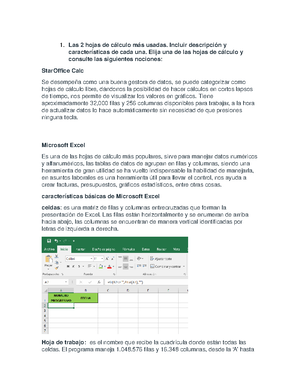 Hojas DE Calculo - ####### Estructura de la hoja de cálculo ####### La ...