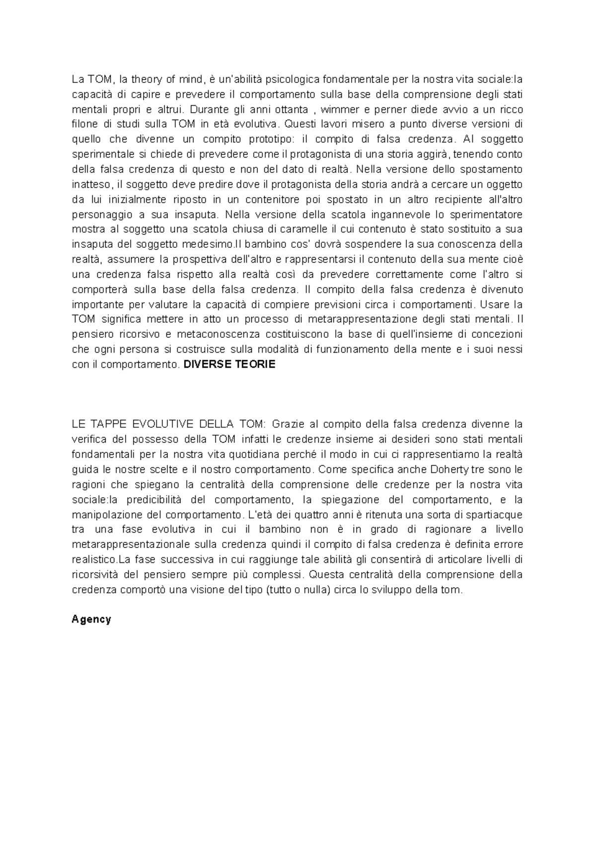 La TOM, la theory of mind - Scienze della formazione primaria - UNIPA ...