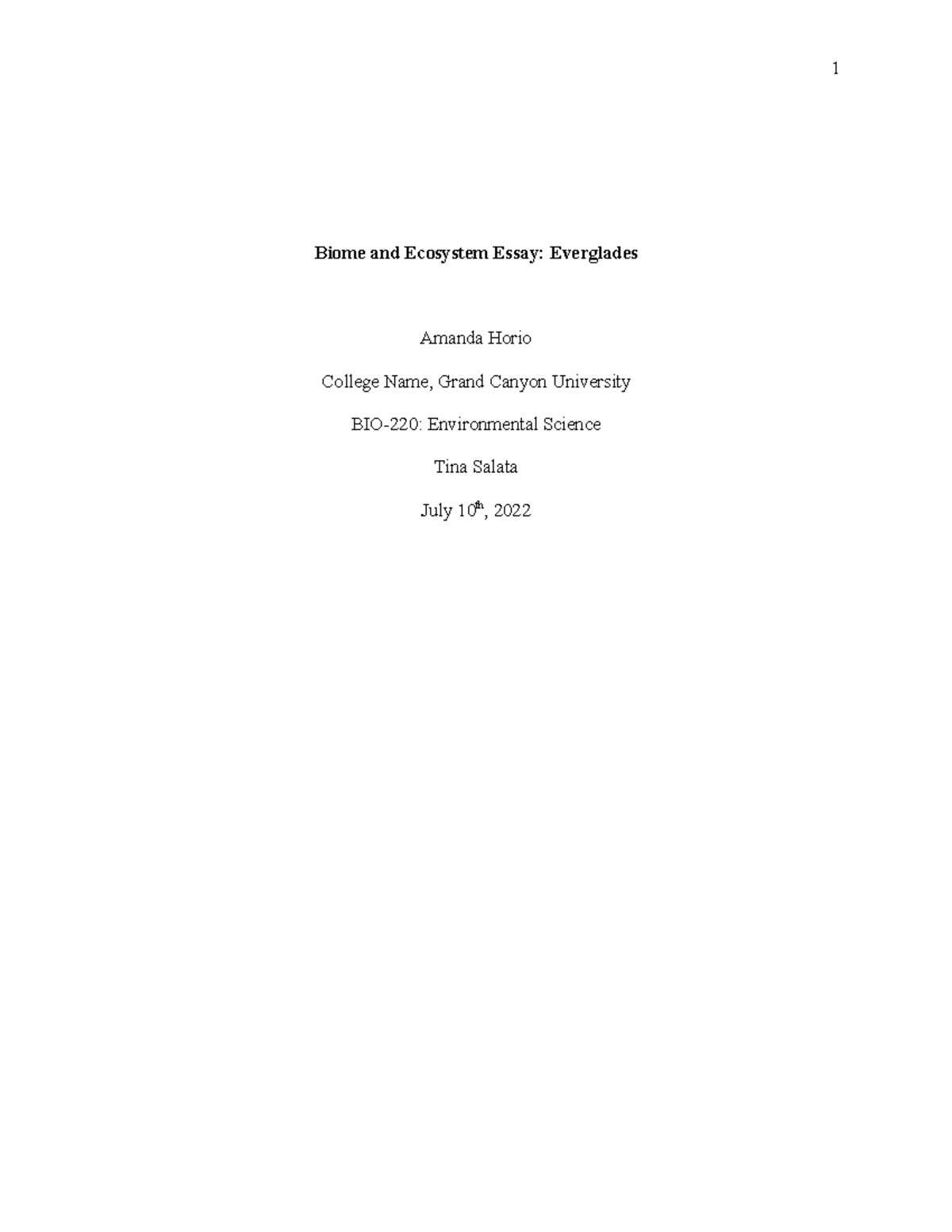 Biome and Ecosystem Essay-2 - Within a biome there is an ecosystem ...