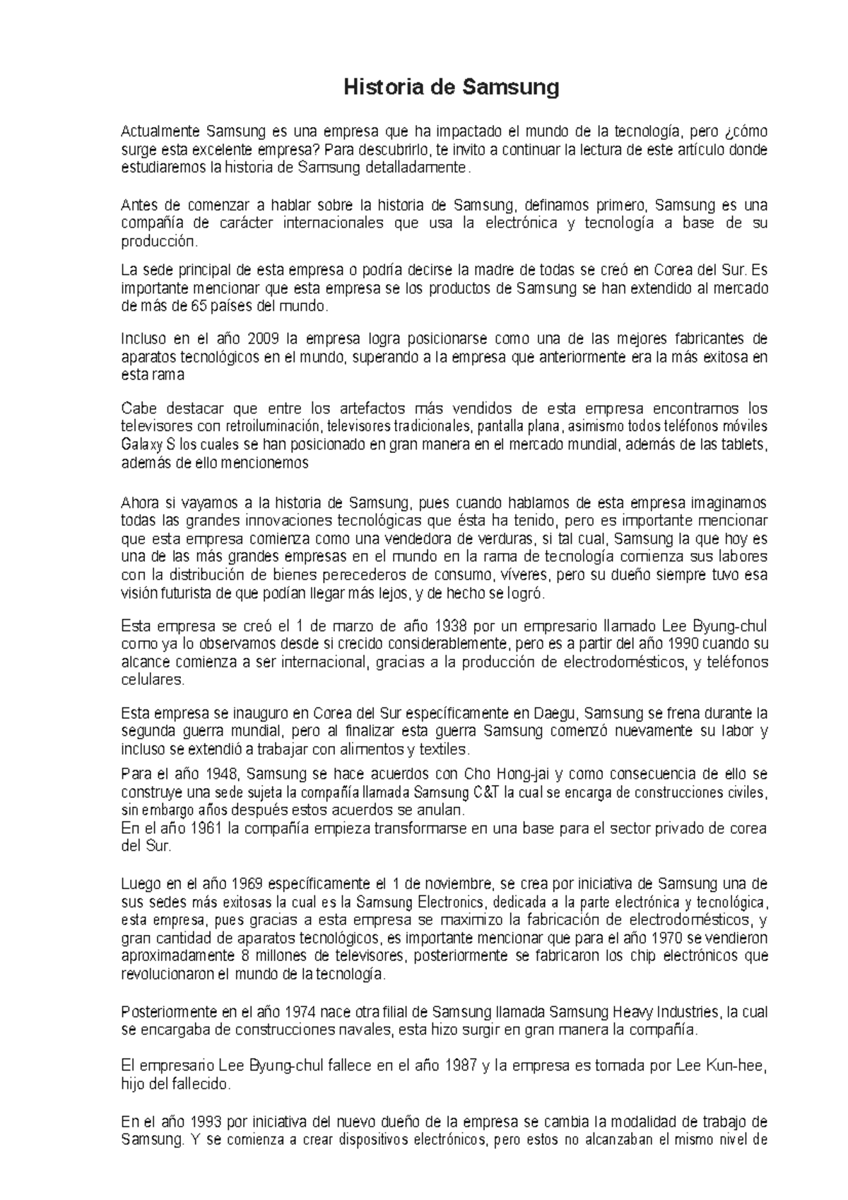 Historia de Samsung celulares, fundador, logo, y mas - Historia de ...