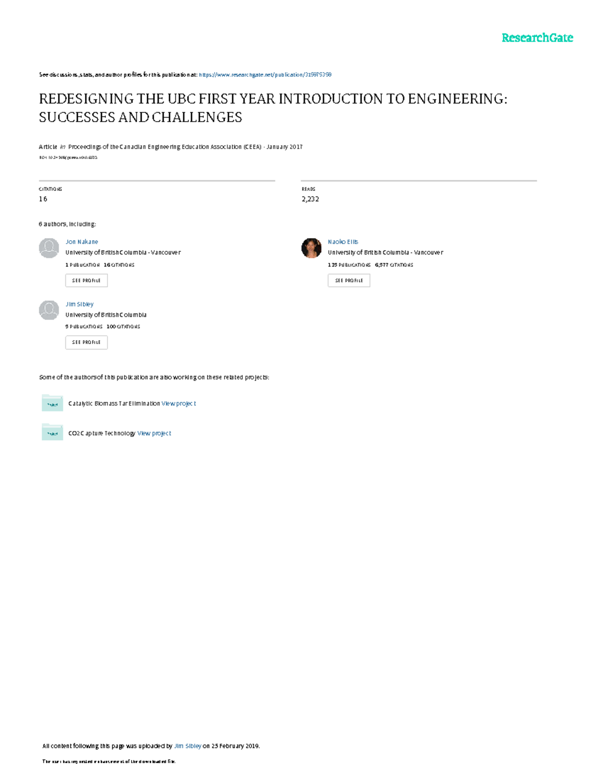 Redesigning THE UBC First YEAR Introduction TO ENG - APSC 100 - UBC ...