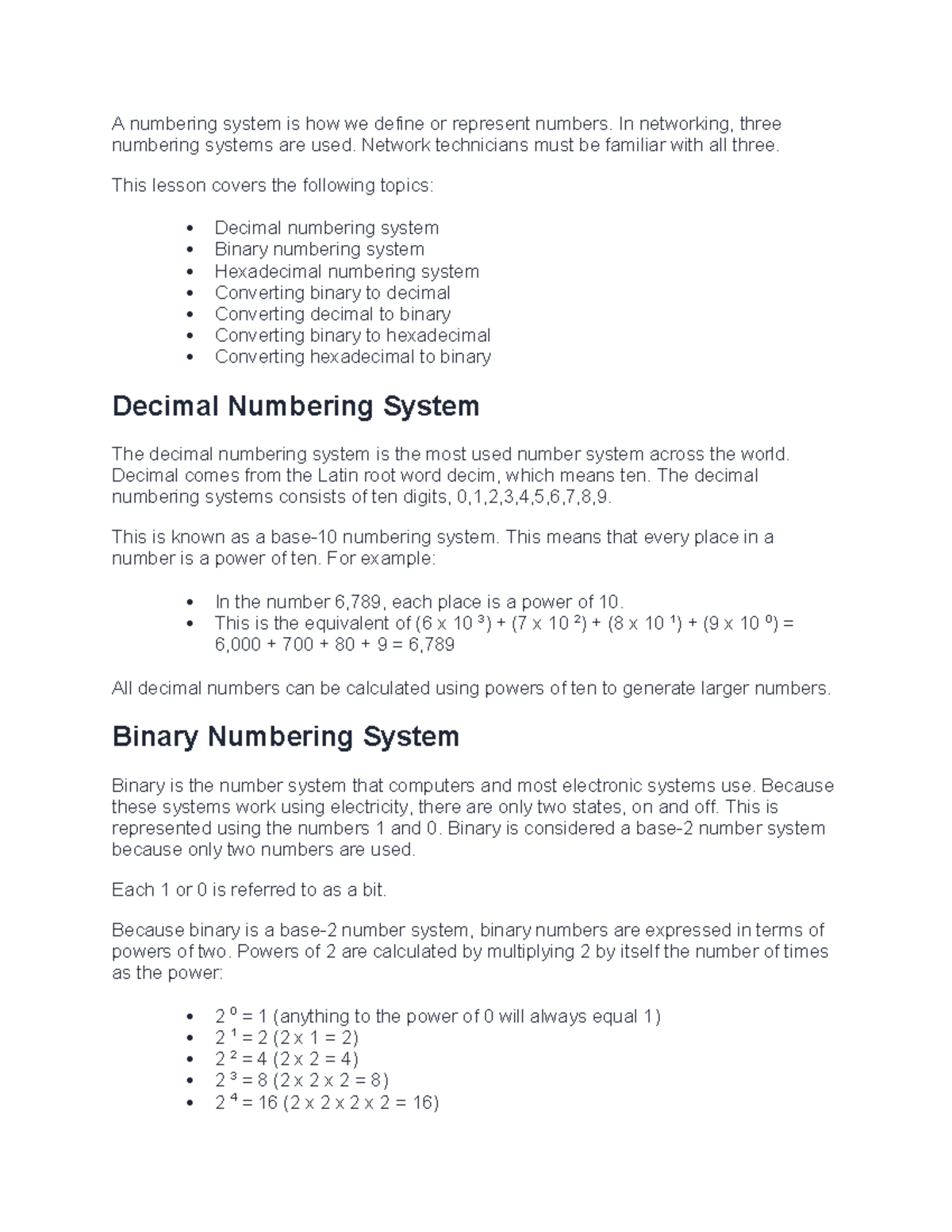 Numbering Systems - A numbering system is how we define or represent ...