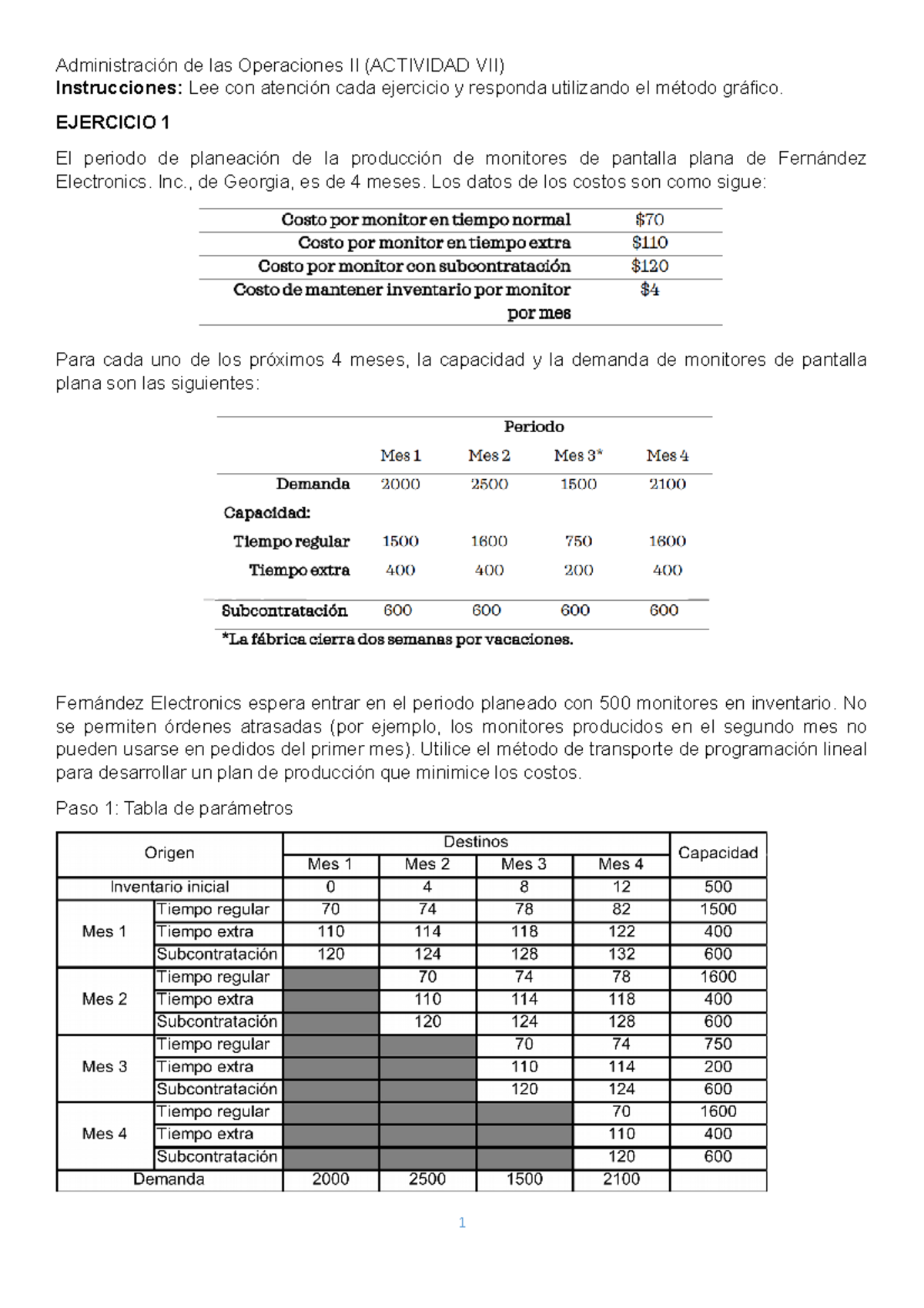 Administración de las Operaciones II (ACTIVIDAD III) - Instrucciones ...