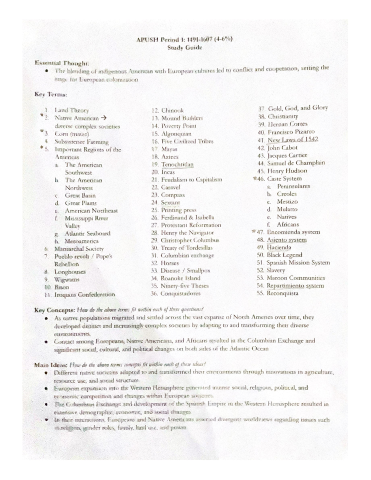 Apush Period 1 1491-1607 (4-6) - Studocu