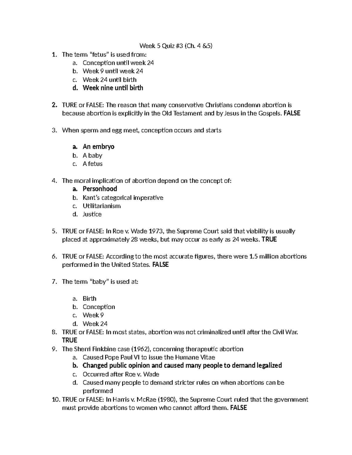 Week 5 Quiz #3 (Ch. 4 &5) - Week 5 Quiz #3 (Ch. 4 &5) - Week 5 Quiz #3 ...