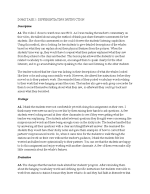 D001 Task 1 Revision - Functional Behavior Assessment and Behavioral ...