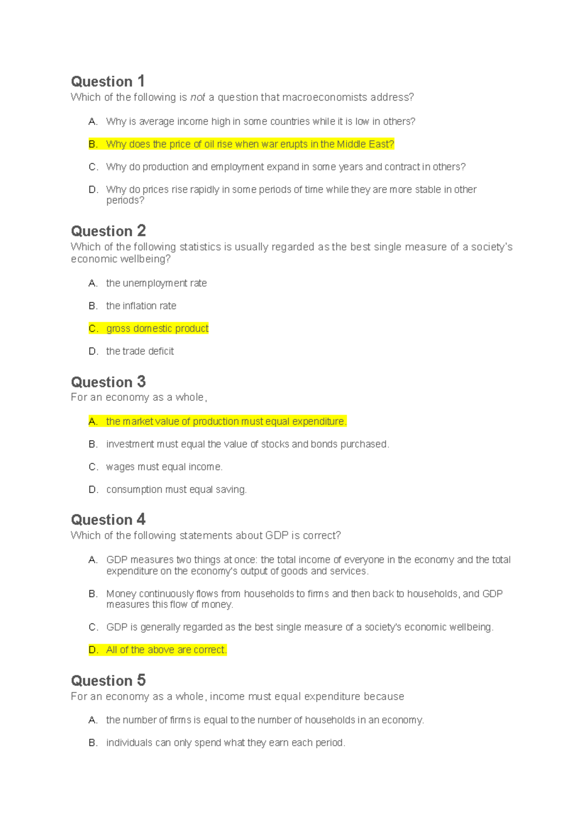 TEST 1 - CHAP 23 - marco - Question 1 Which of the following is not a ...
