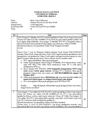 Naskah PAJA3355 tugas 3 - NASKAH TUGAS TUTORIAL ONLINE UNIVERSITAS TERBUKA Fakultas : Hukum Ilmu ...