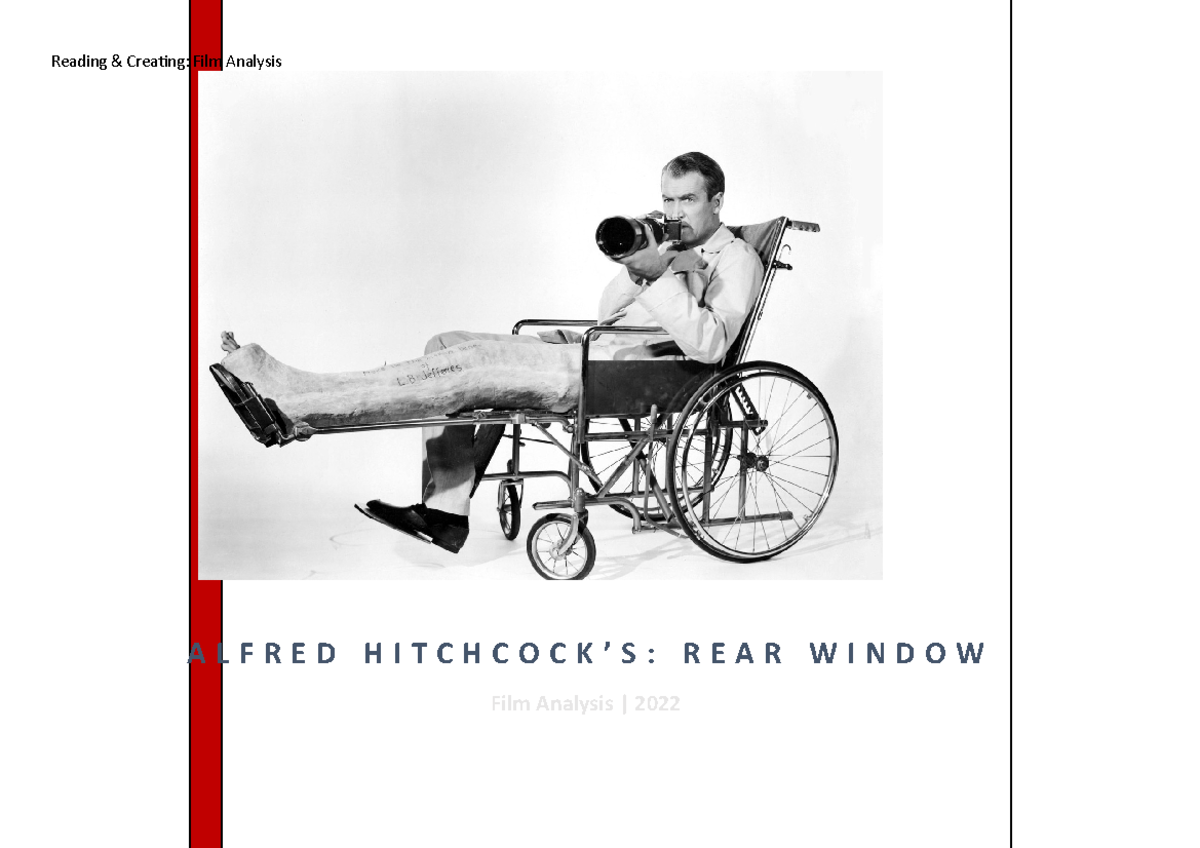 Rear window study guide - A L F R E D H I T C H C O C K ’ S : R E A R W ...