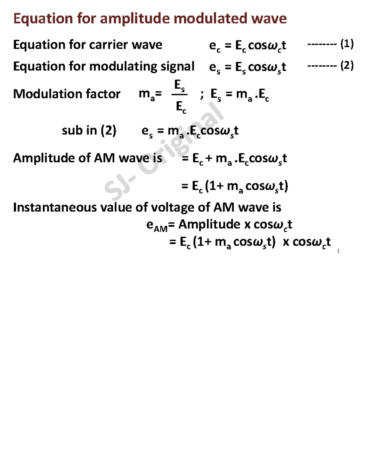 3- Modulationn - Modulation is the process of converting data into ...