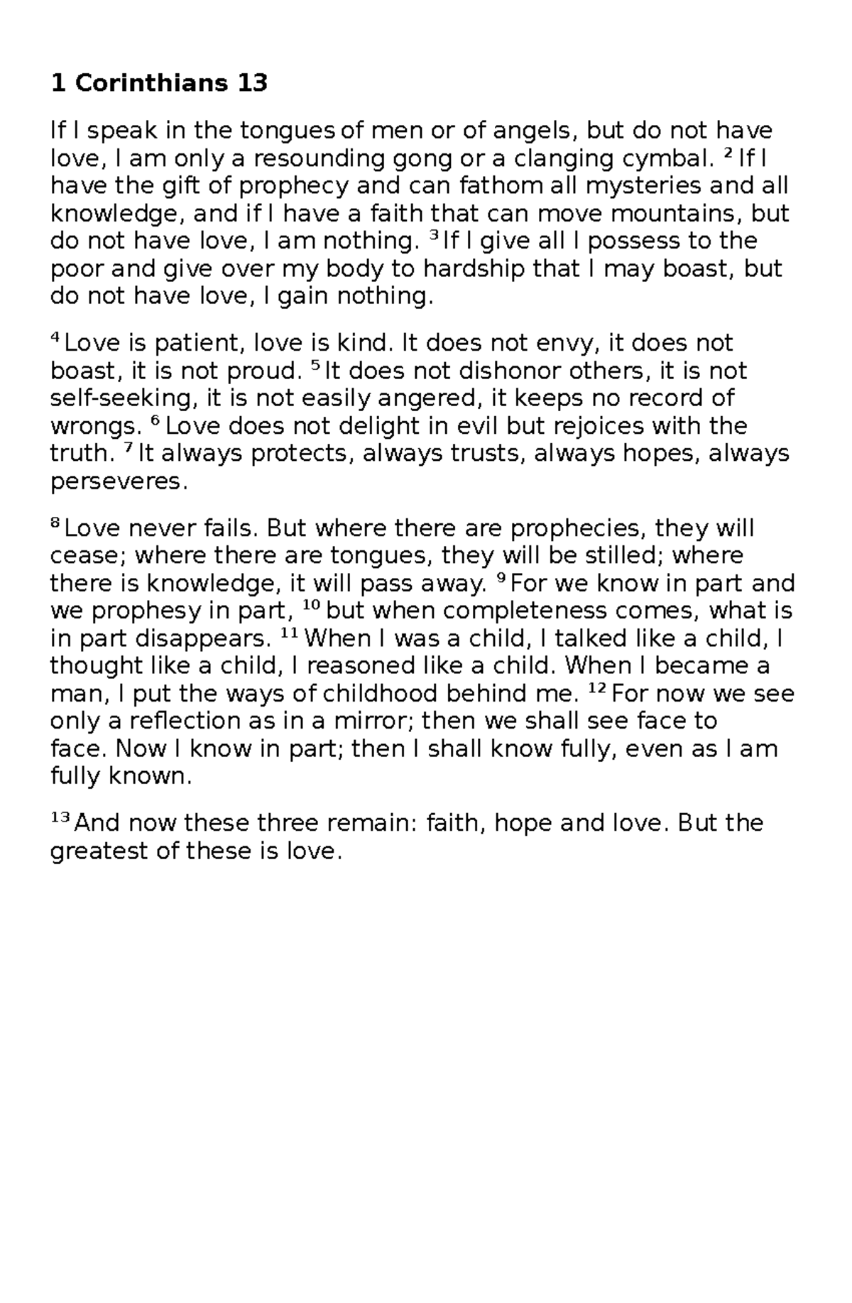 ANG PAG-IBIG - 1 Corinto 13 - 1 Corinthians 13 If I speak in the ...