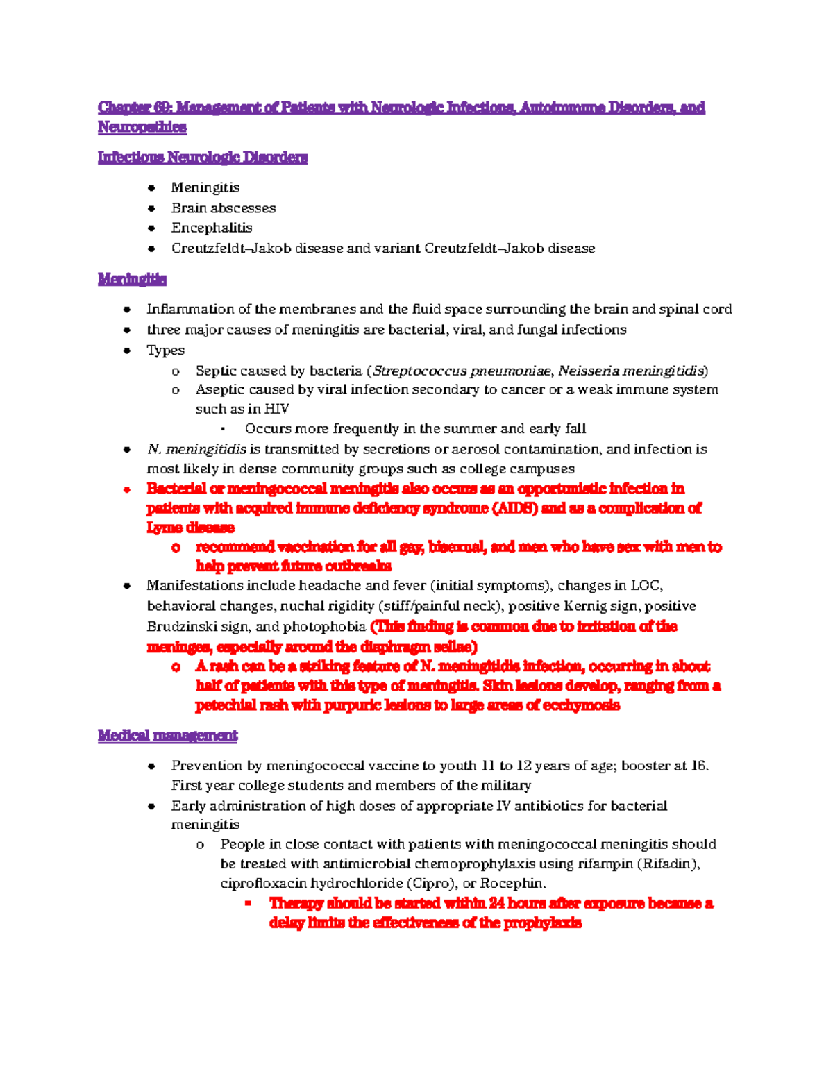Chapter 69 Management of Patients With Neurologic Infections ...
