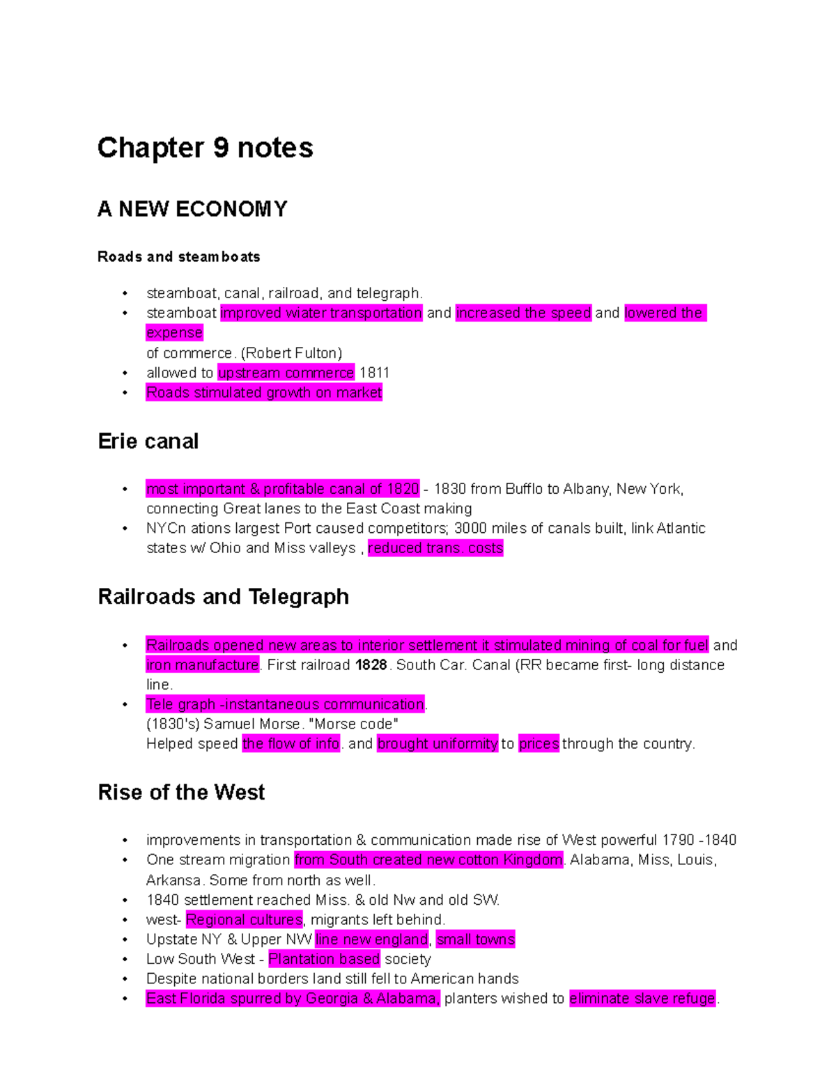 Chapter 9 market revolution give me liberty - Chapter 9 notes A NEW ...