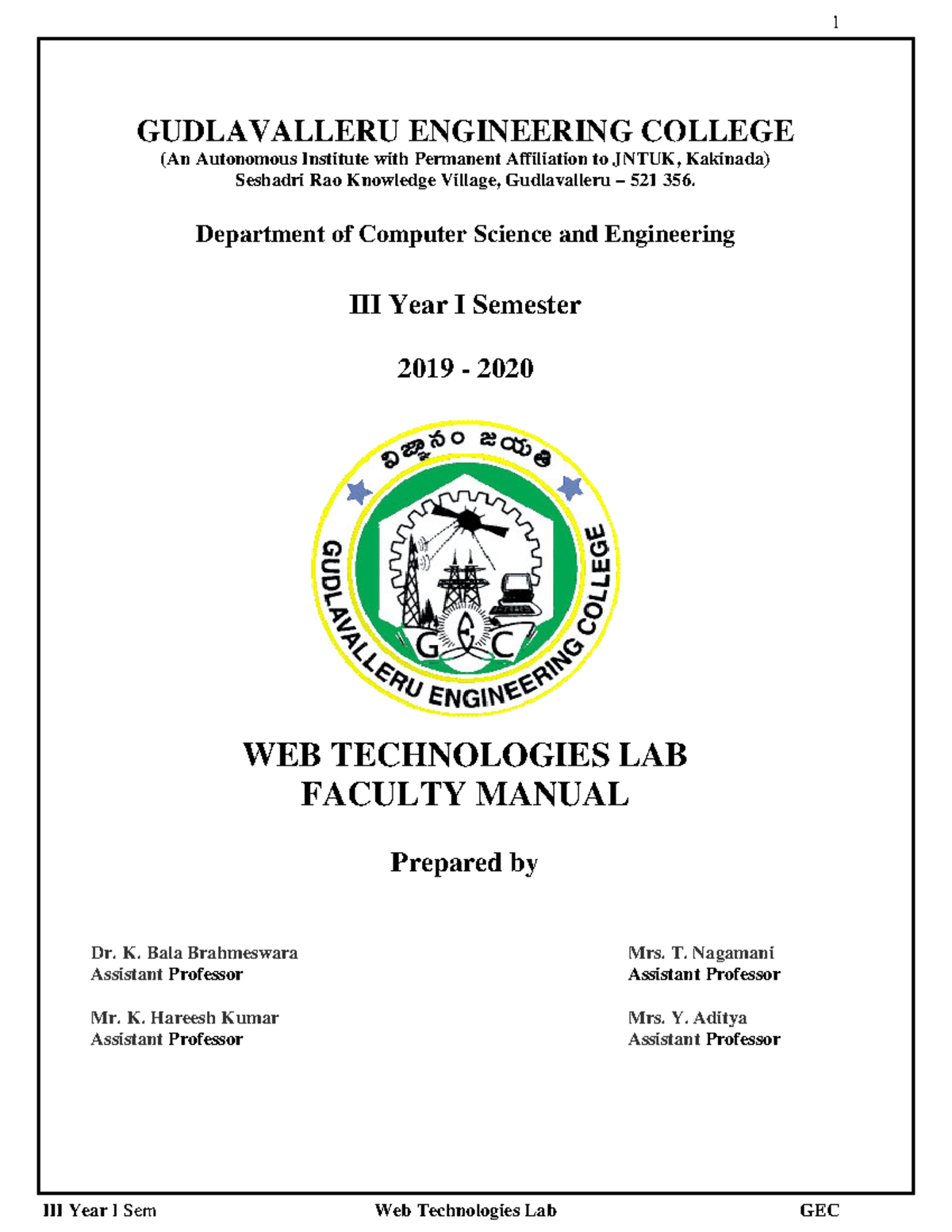 1638699664 Web-Technologies-Lab - GUDLAVALLERU ENGINEERING COLLEGE (An ...