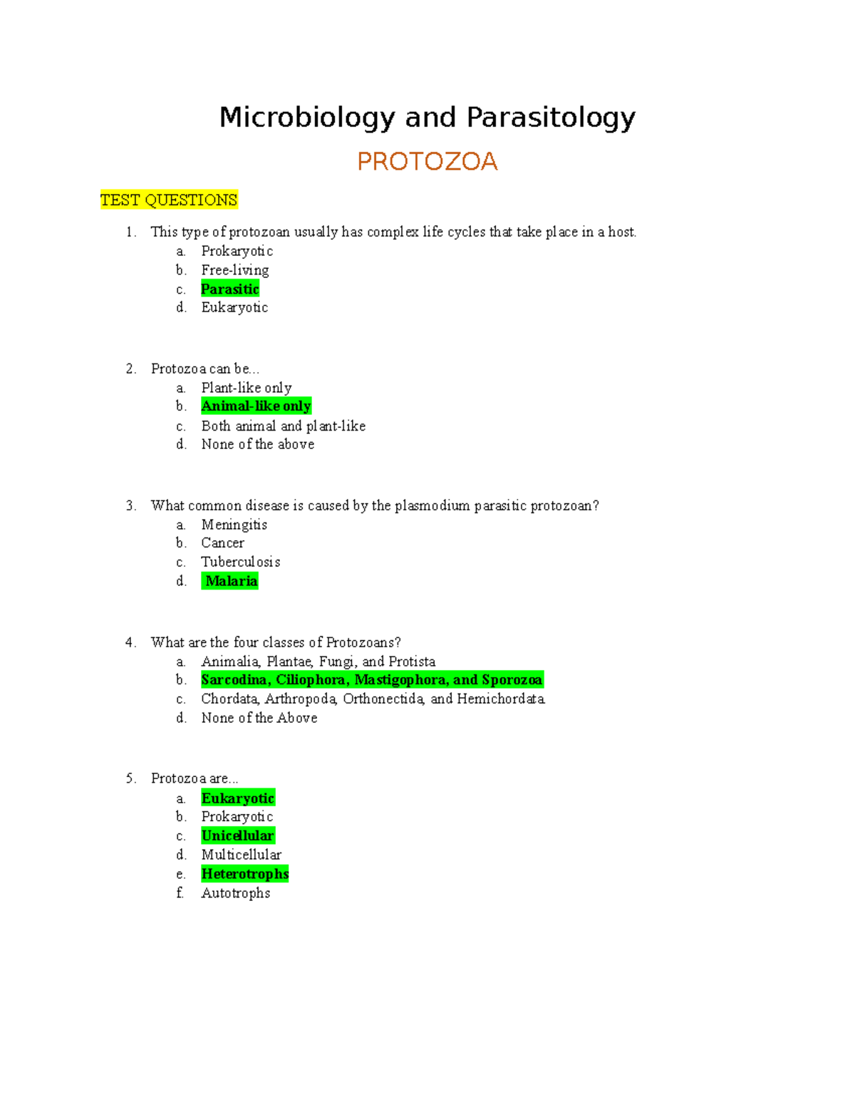 Microbiology and Parasitology 7 - Microbiology and Parasitology ...