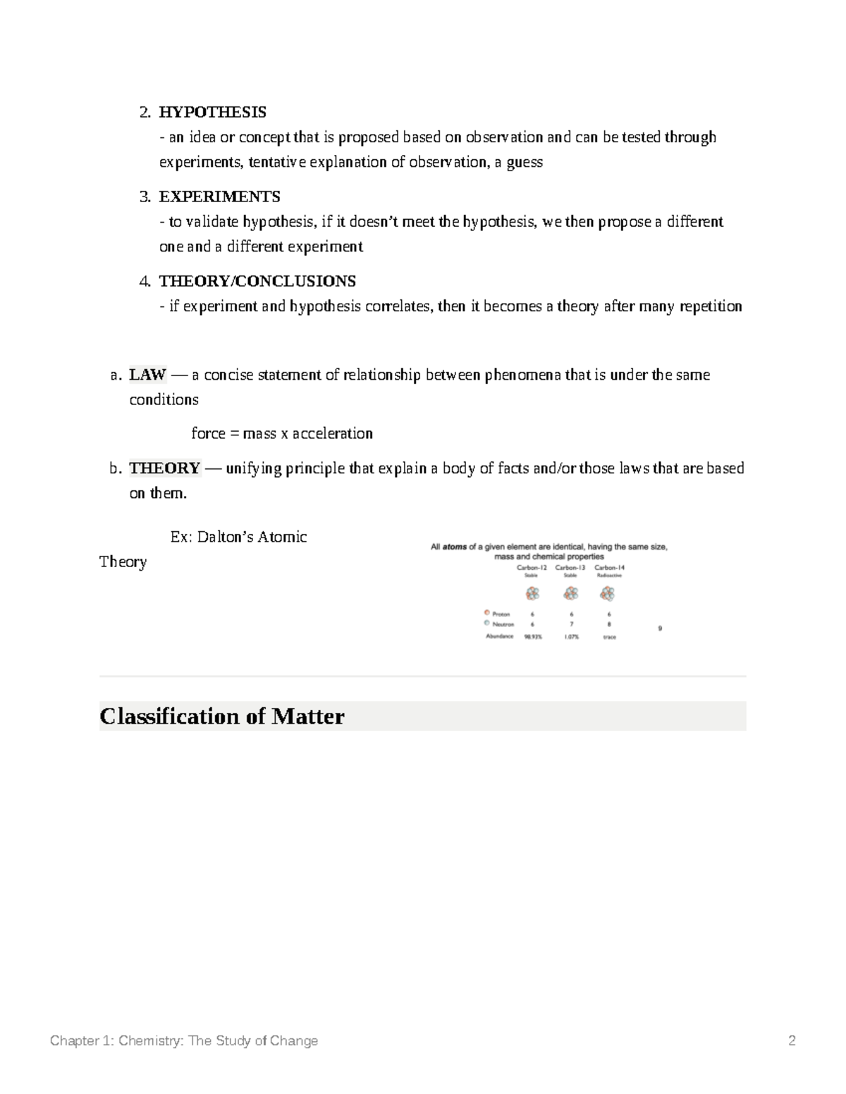 Chapter 1 Chemistry The Study of Change 2 - &KDSWHU &KHPLVWU\ 7KH 6WXG ...