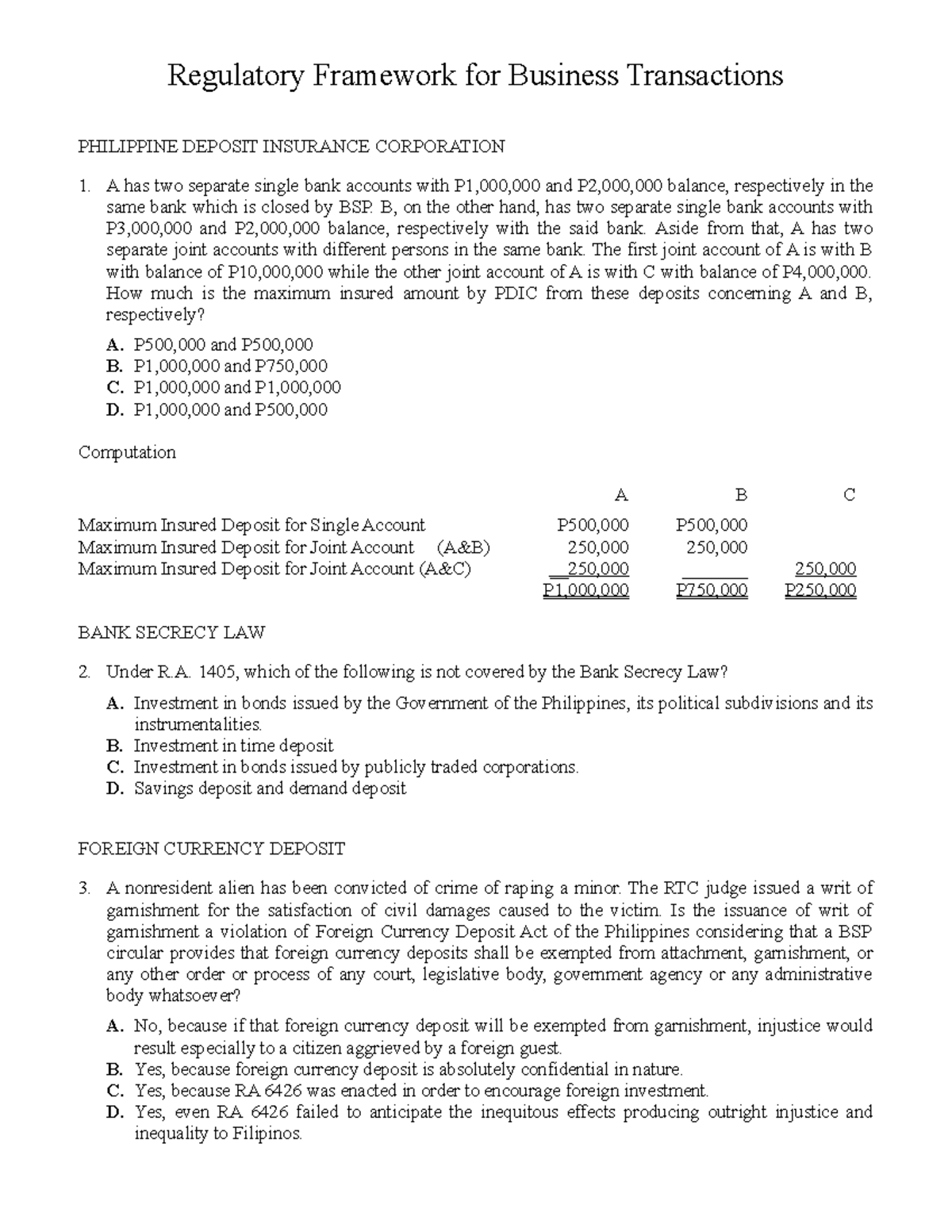 RFBT-v1.-83 (1) - Regulatory framework - Regulatory Framework for Business Transactions ...