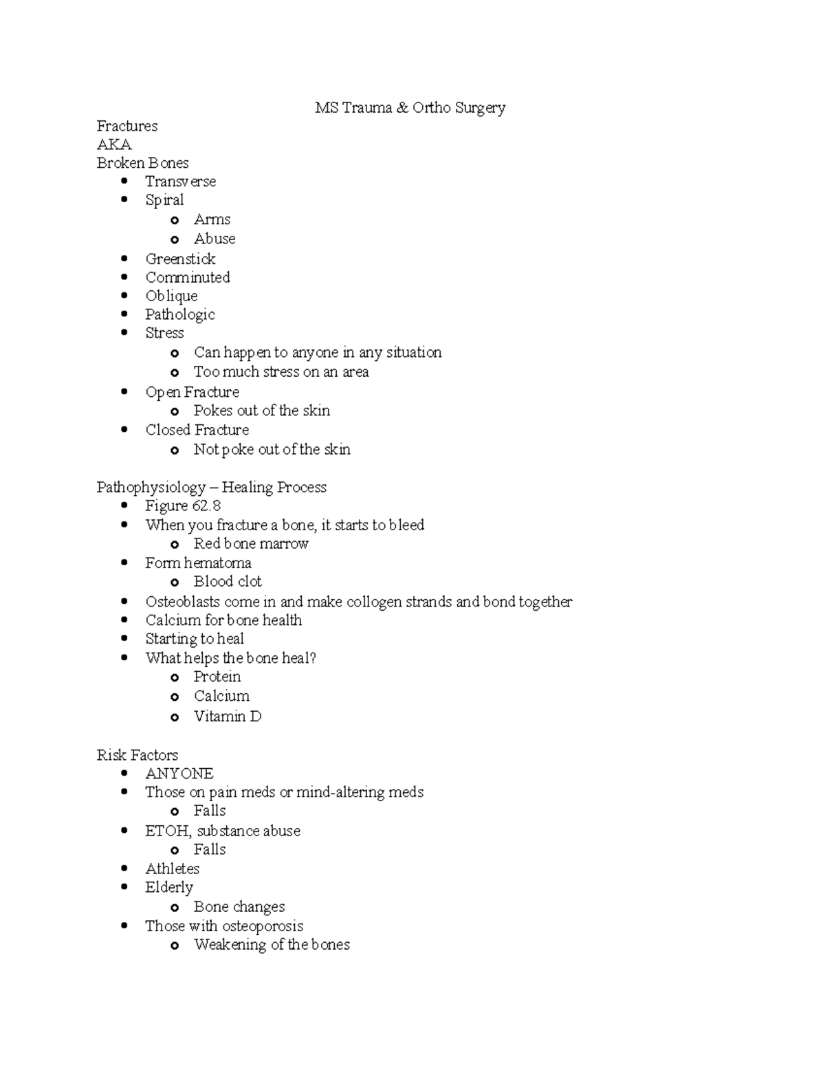 MS Trauma and Ortho Surgery - MS Trauma & Ortho Surgery Fractures AKA ...