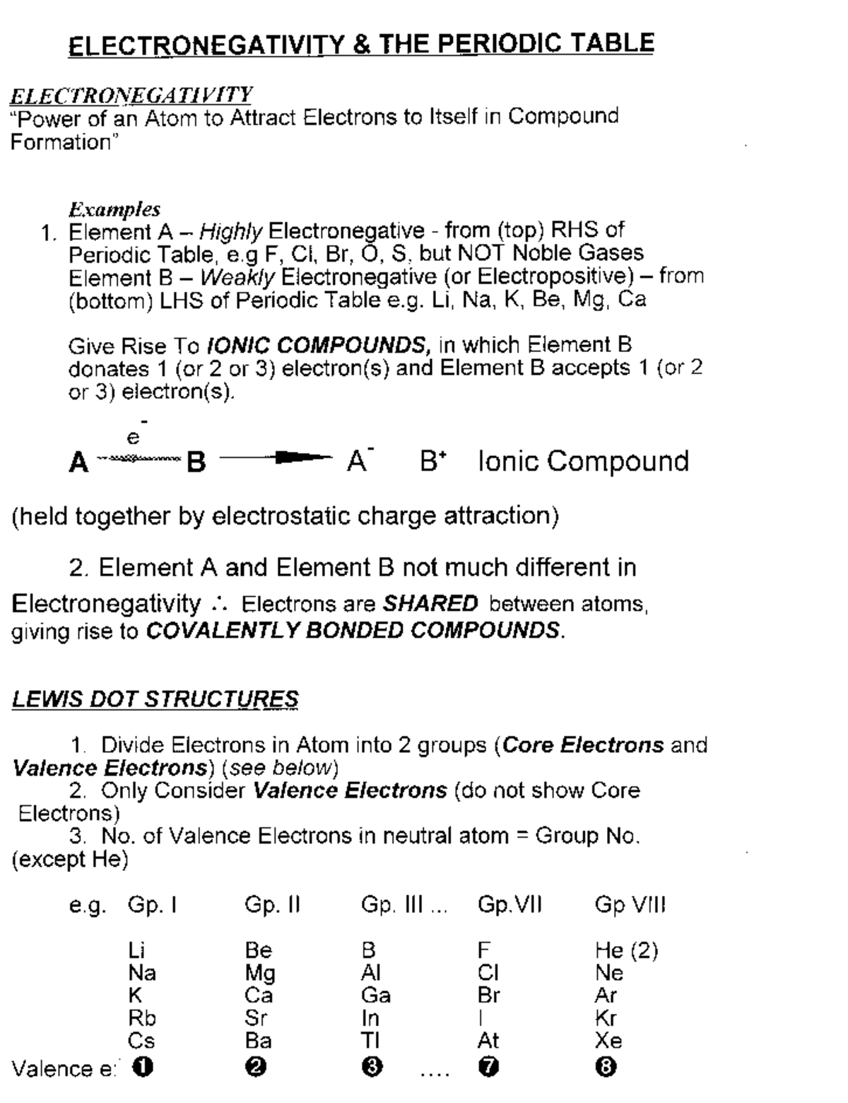 Electronegativity - Applied Chemistry - Studocu
