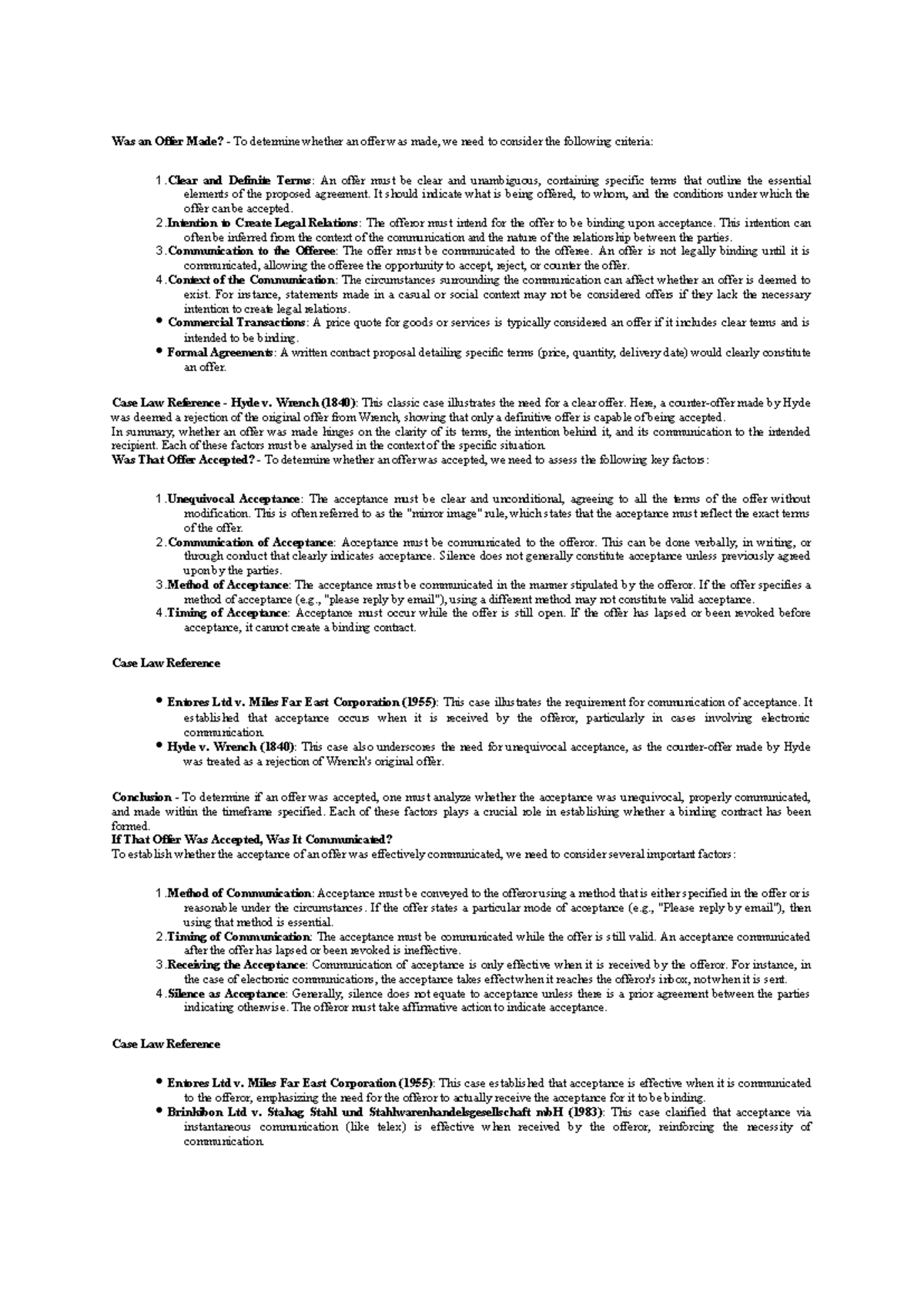 Was an Offer Made - document documentdocumentdocumentdocumentdocument ...