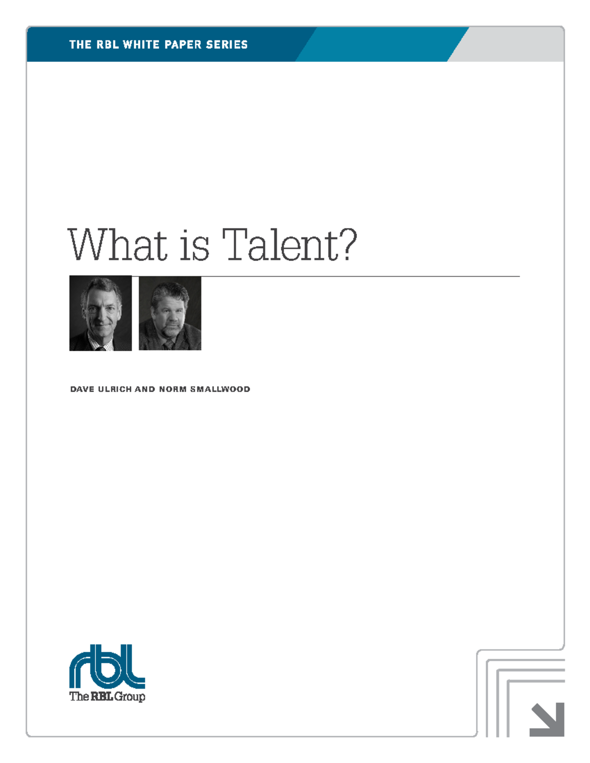 Whatis Talent - Notes - What is Talent? The RBL White Paper Series DAVE ...