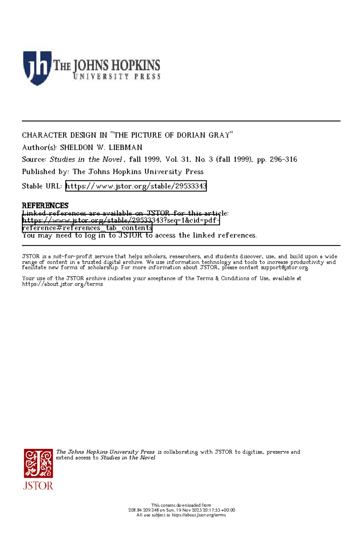 Character Design in The Picture of Dorian Gray - CHARACTER DESIGN IN ...