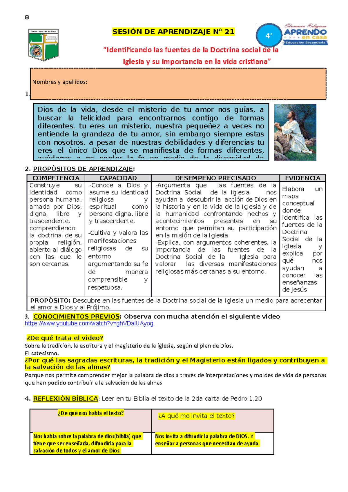 09 09 13 13 ewdfes safasf afsaf asfasf fasf - 8 SESIÓN DE APRENDIZAJE N ...
