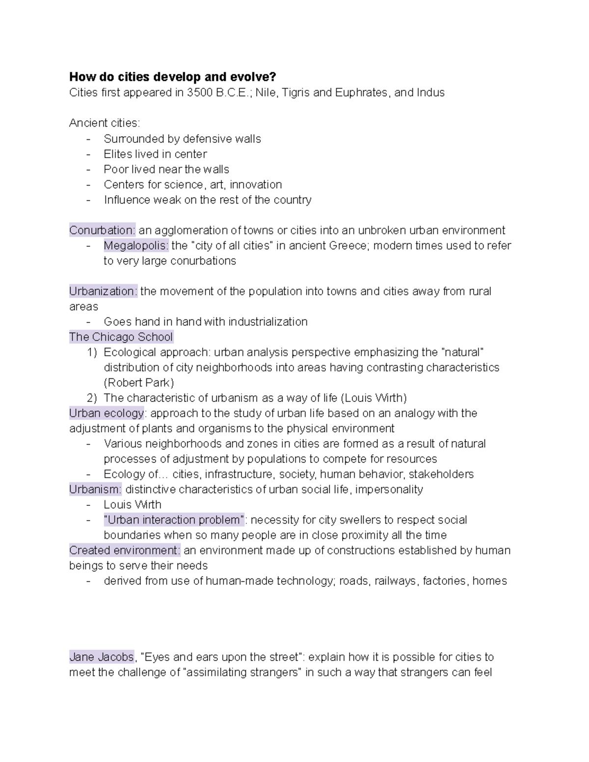 Urbanization, Population, and the Environment - How do cities develop ...