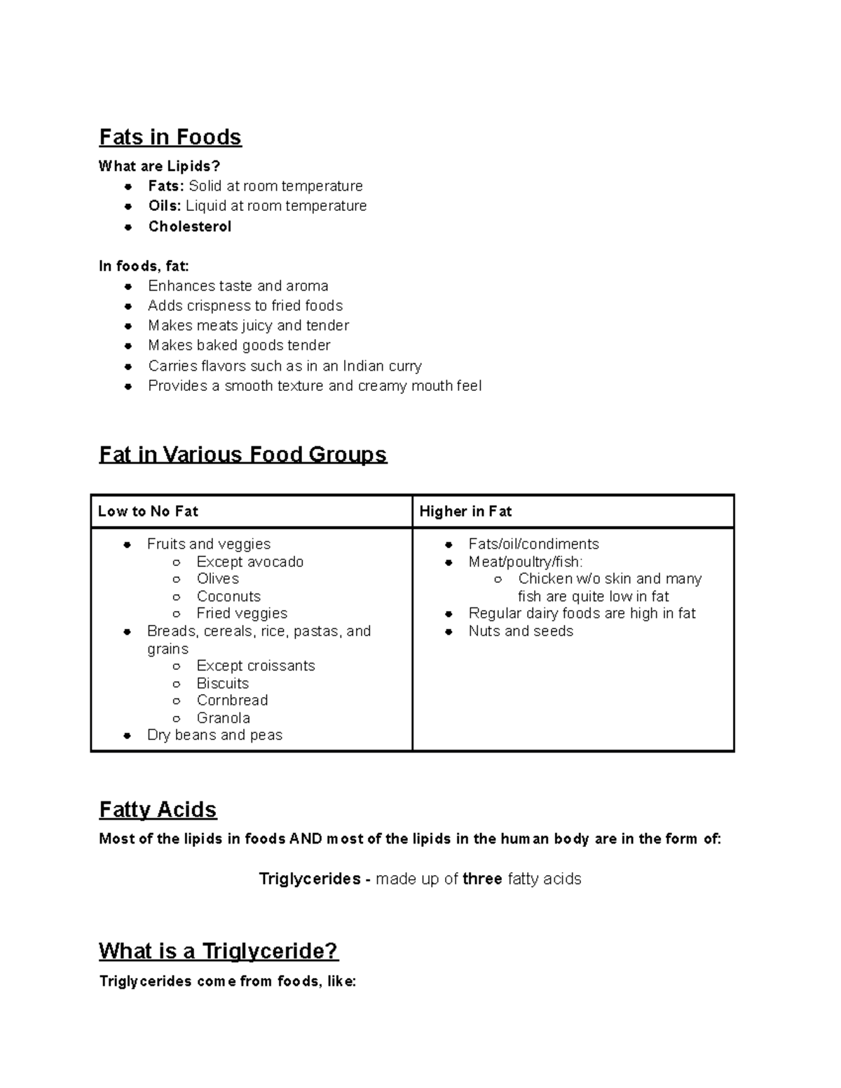 Nf CA - Fat - Notes on fats, which ones are good and bad, what foods ...