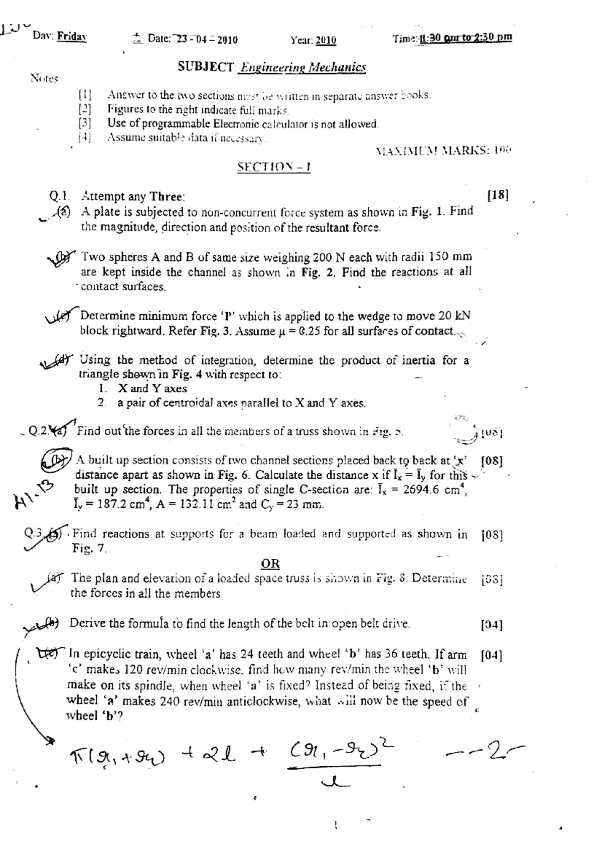 Engineering Mechanics Previous Year Exam Paper MSU Studocu engineering-mechanics-previous-year-exam-paper-msu-studocu