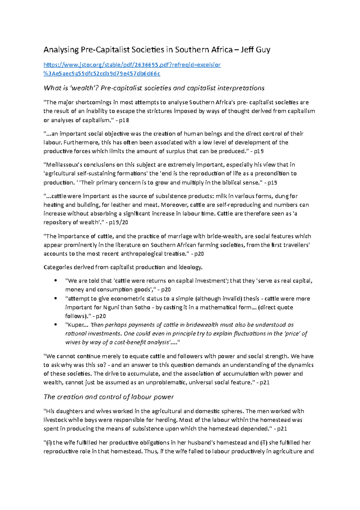 Analysing Pre Capitalist Societies in Southern Africa - pdf?refreqid ...