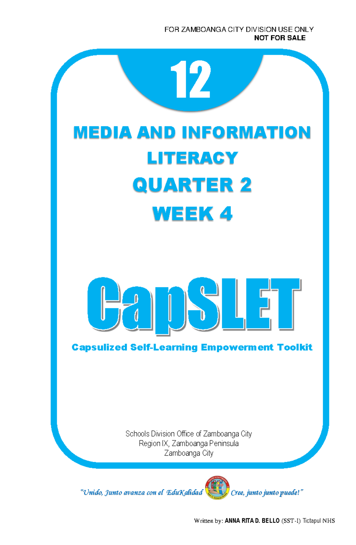 MIL Q2 W4 D1 CA - Handouts - MEDIA AND INFORMATION LITERACY QUARTER 2 ...