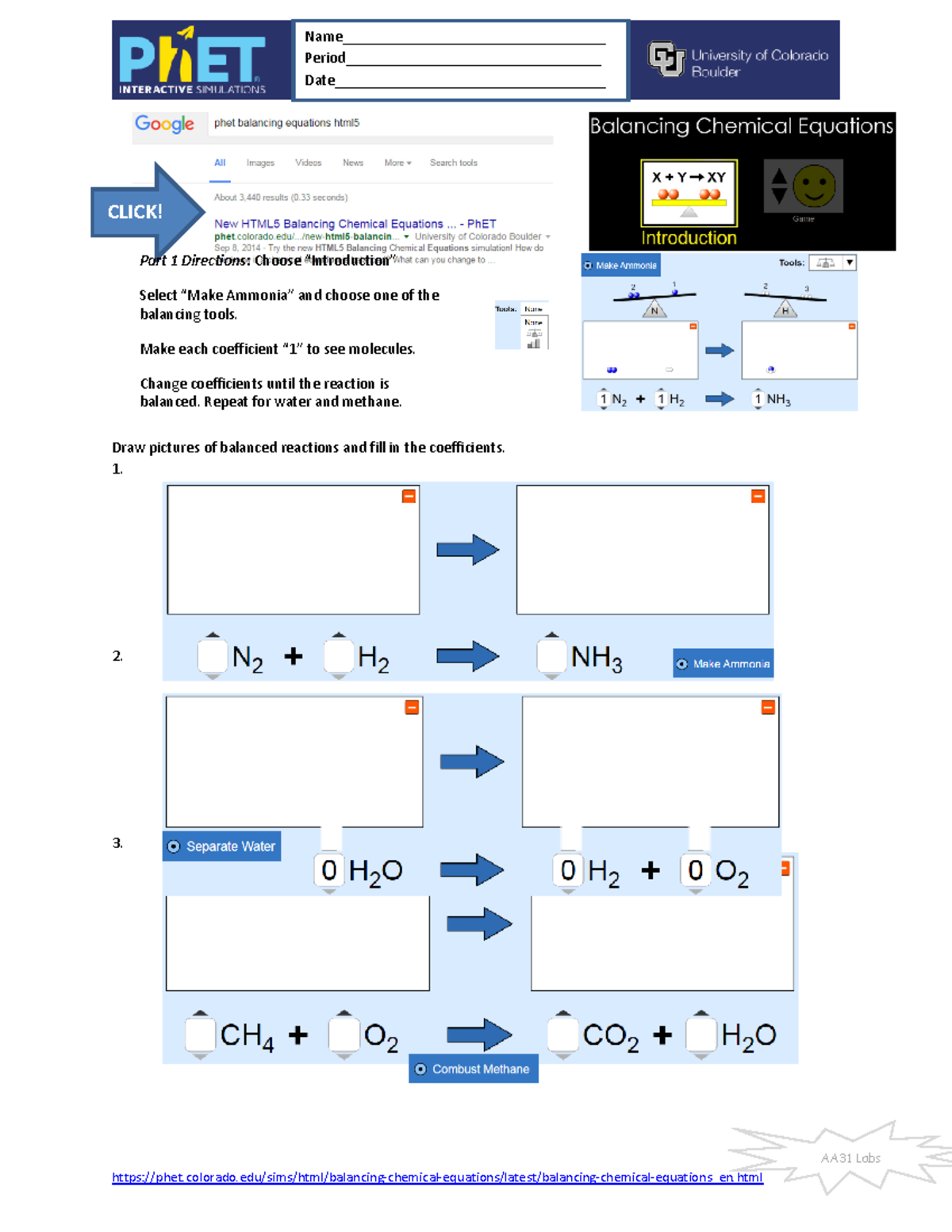 Ph ET - Balancing Chemical Equations - - Studocu