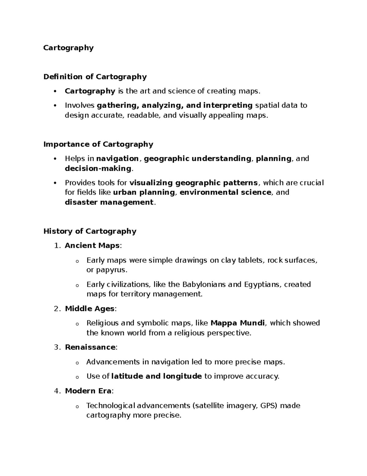 Cartography - Involves gathering, analyzing, and interpreting spatial ...