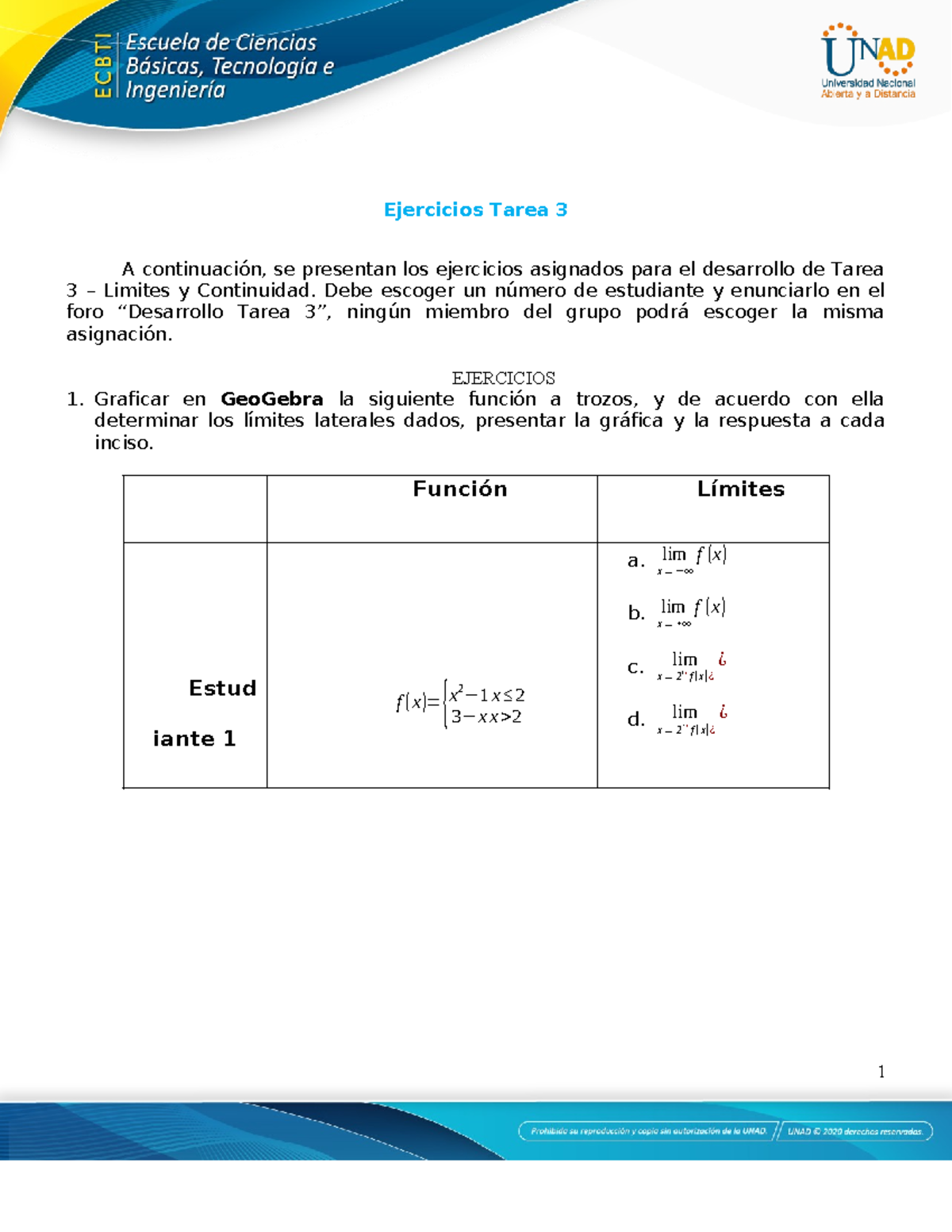 Anexo 2 - Ejercicios Tarea 3 - Ejercicios Tarea 3 A continuación, se presentan los ejercicios ...