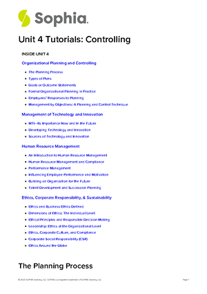Unit-1-tutorials-planning - Unit 1 Tutorials: Planning INSIDE UNIT 1 Managing and Performing ...