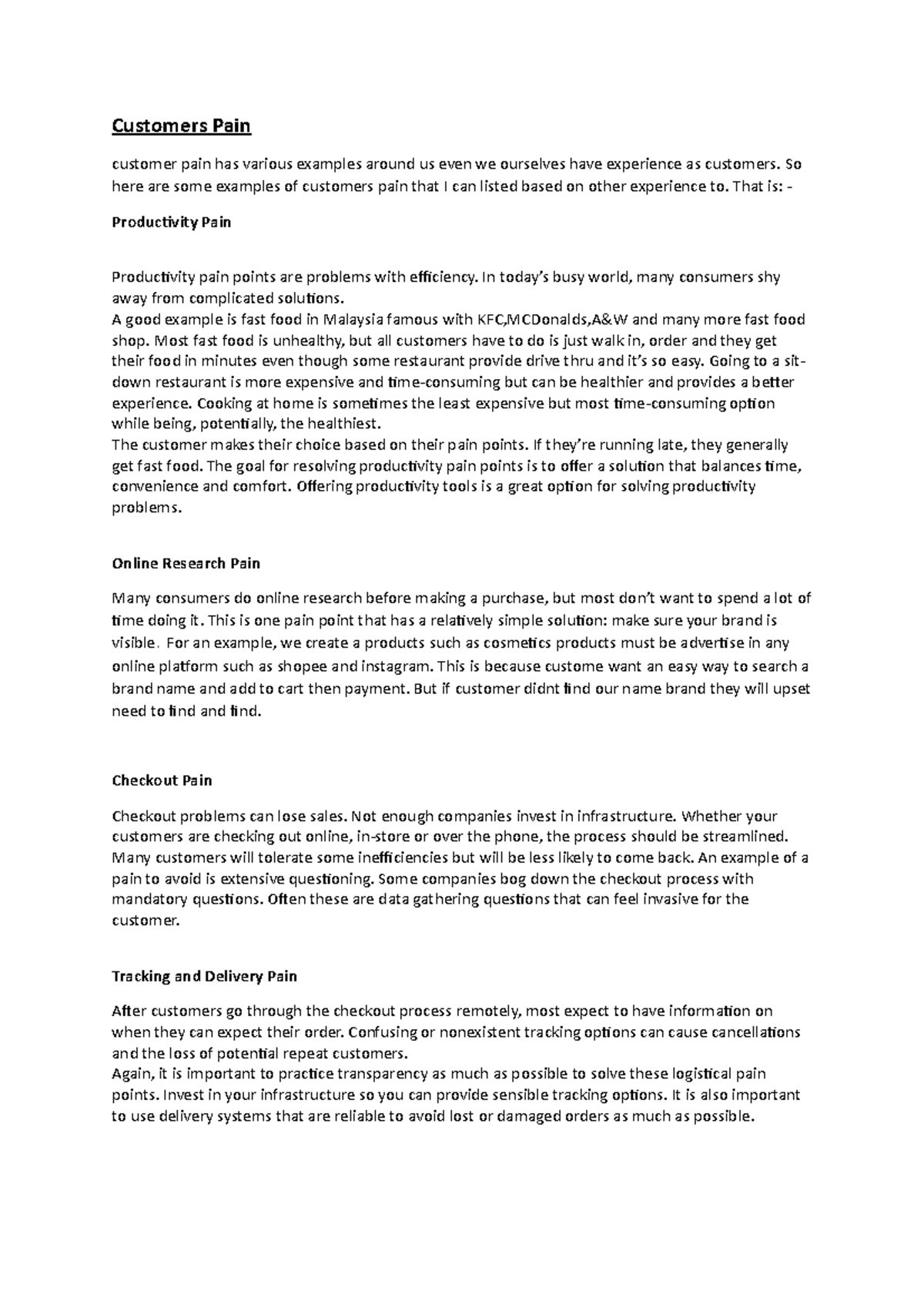 Customers Pain - Customer Pain - Customers Pain customer pain has ...