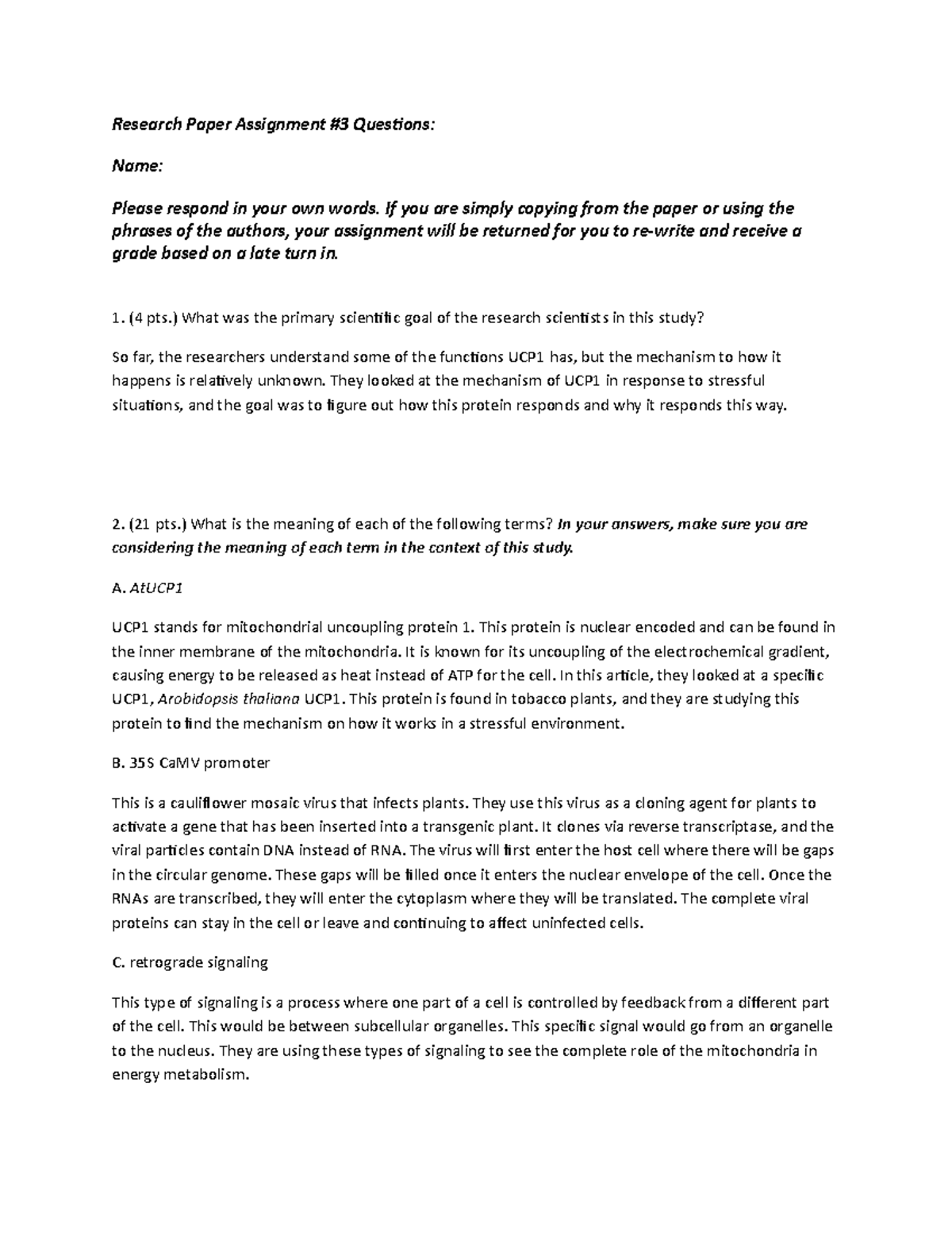 Research #3 - mark - Research Paper Assignment #3 Questions: Name ...