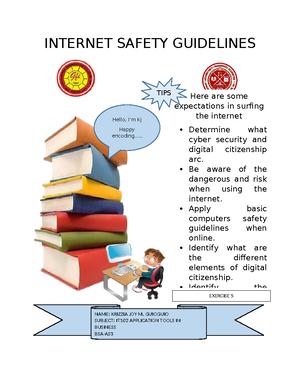 Exercise 6 - Activity - Designer KRIZZIA JOY M. GUIOGUIO BSA 2ND YR ...