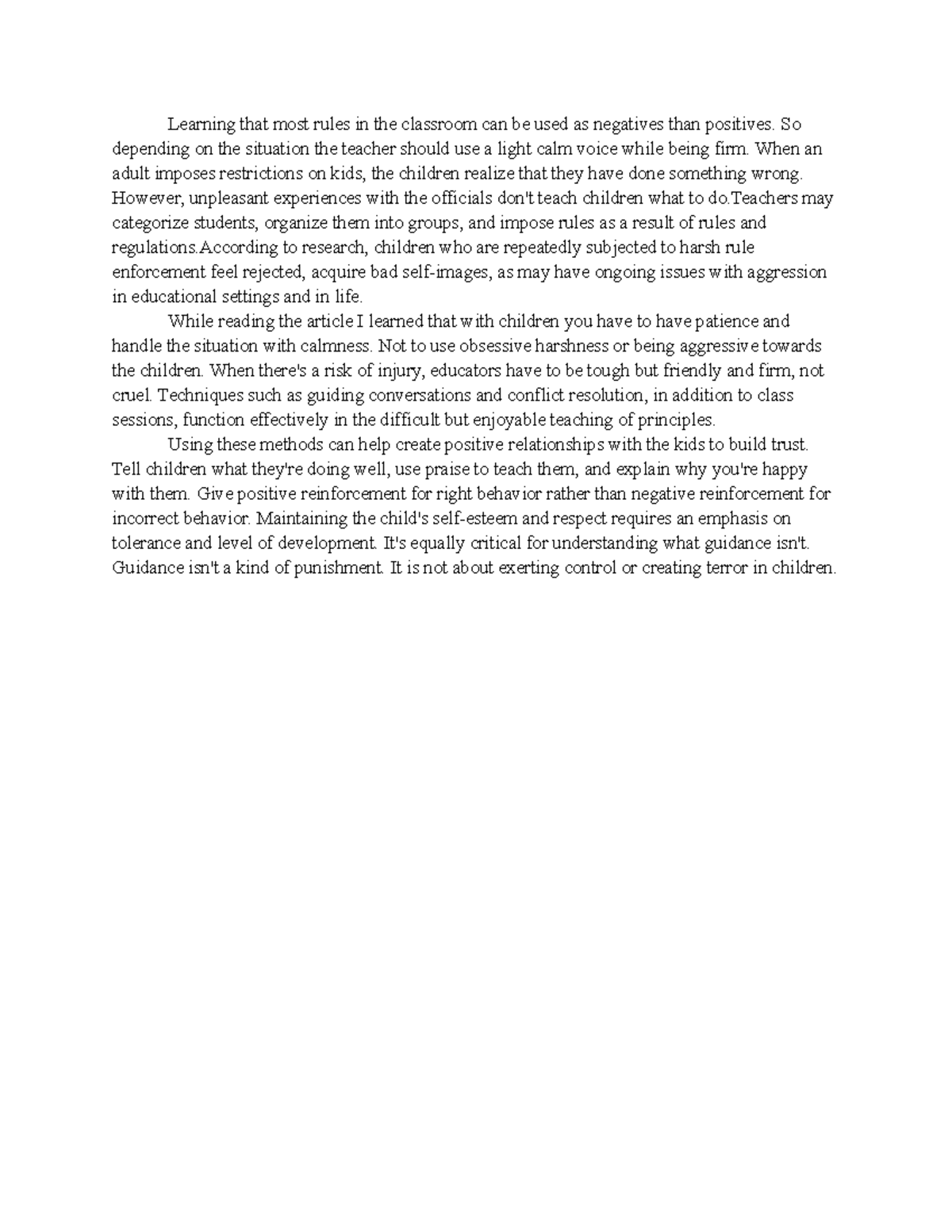 Assignment Guidance Article Response Choose One Learning That Most