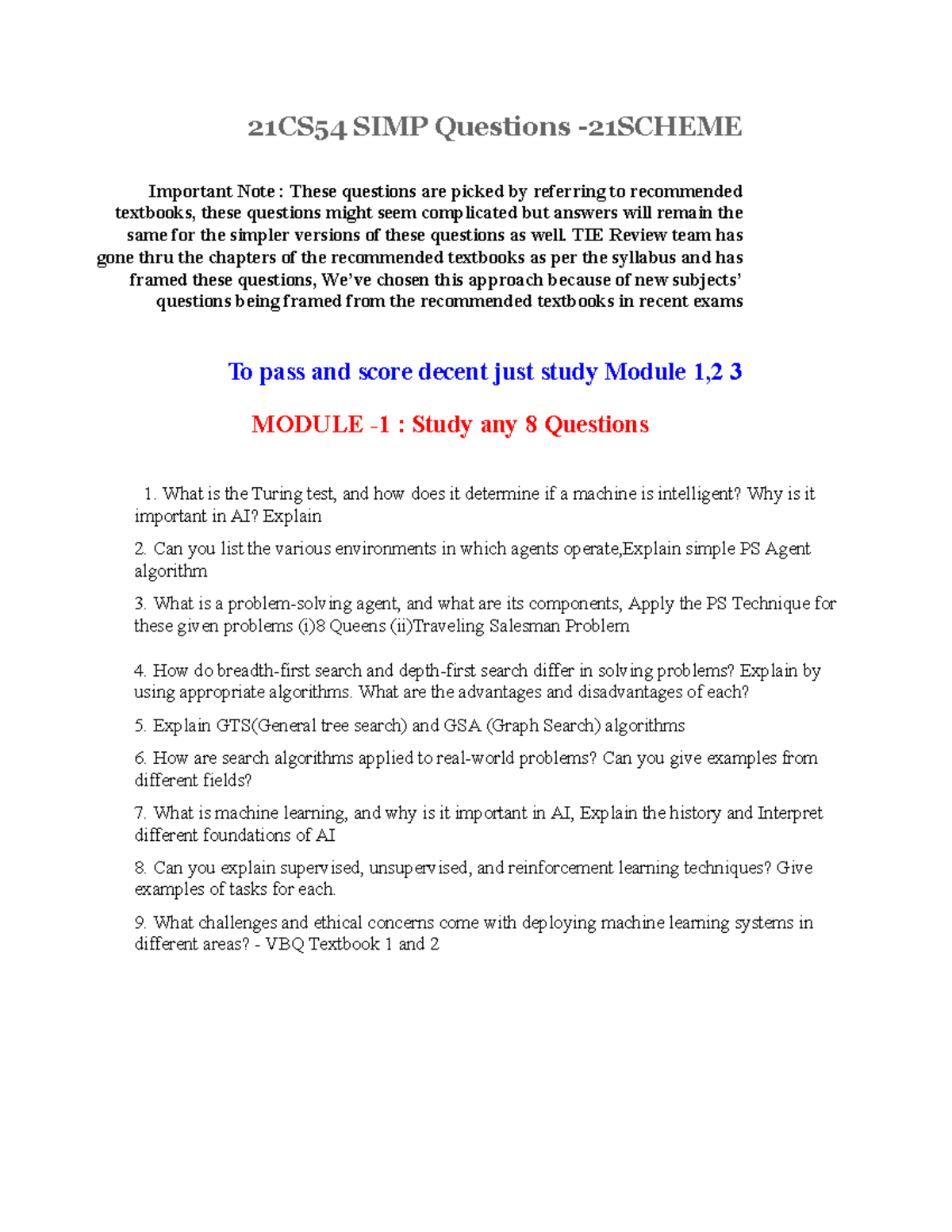 21CS54 TIE SIMP.docx - notes - 21CS54 SIMP Questions -21SCHEME ...