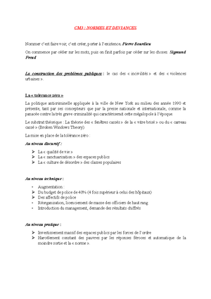CM2 Les normes et déviances - CM2 LES NORMES ET DEVIANCES C/ Les ...