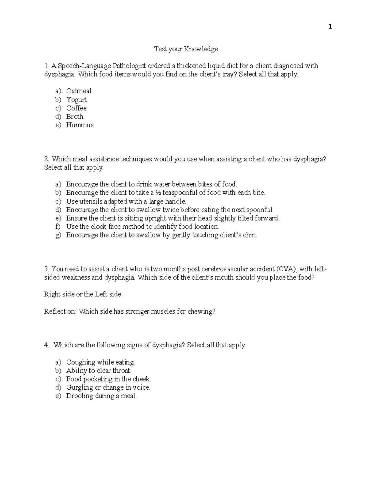 Test-your-Knowledge - practice questions - 1 Test your Knowledge A ...