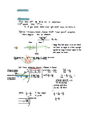 Phys 311 Midterm 2 Equation Sheet - PHYSICS 220 - Studocu
