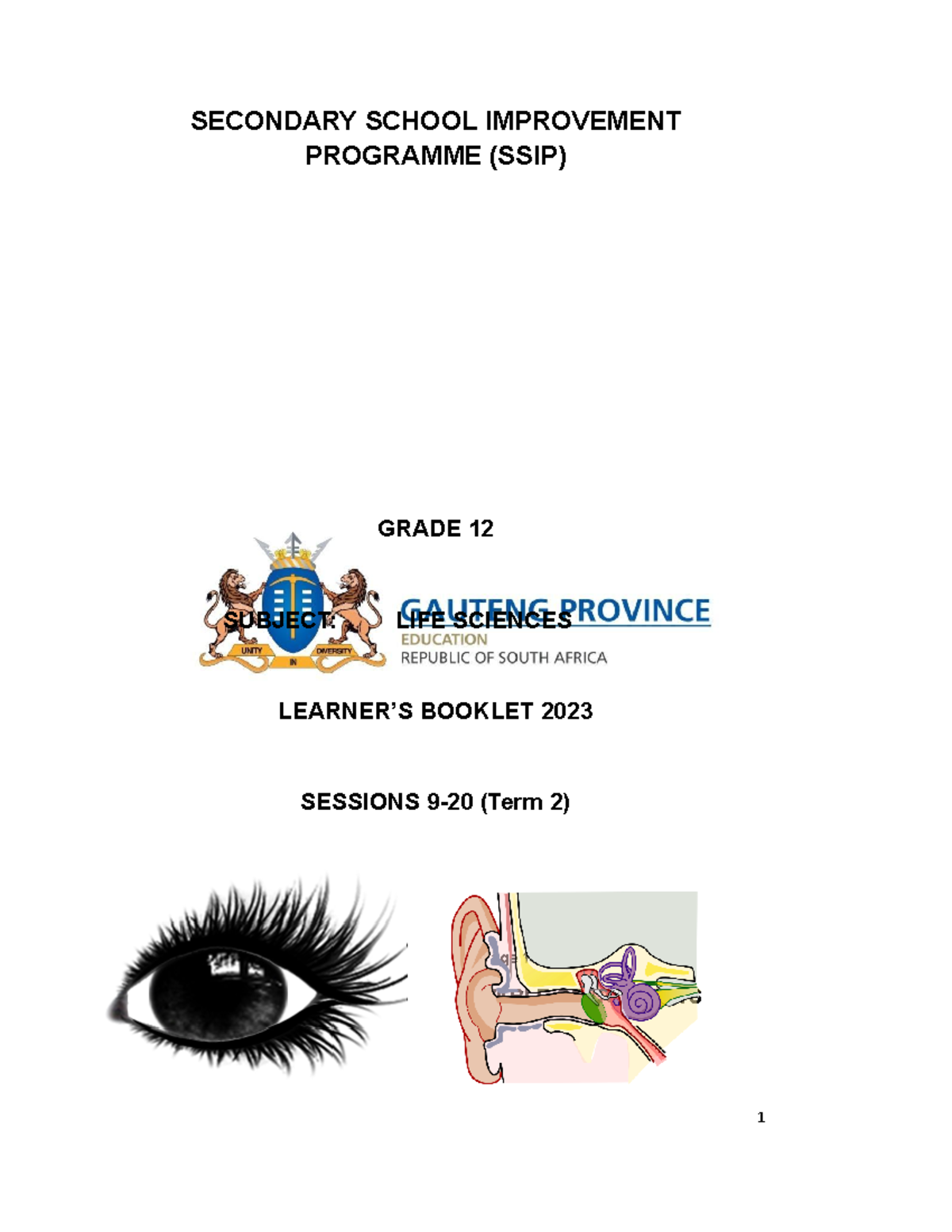 Life Sciences SSIP sessions 9-20 (Term 2)Learner's booklet edit ...