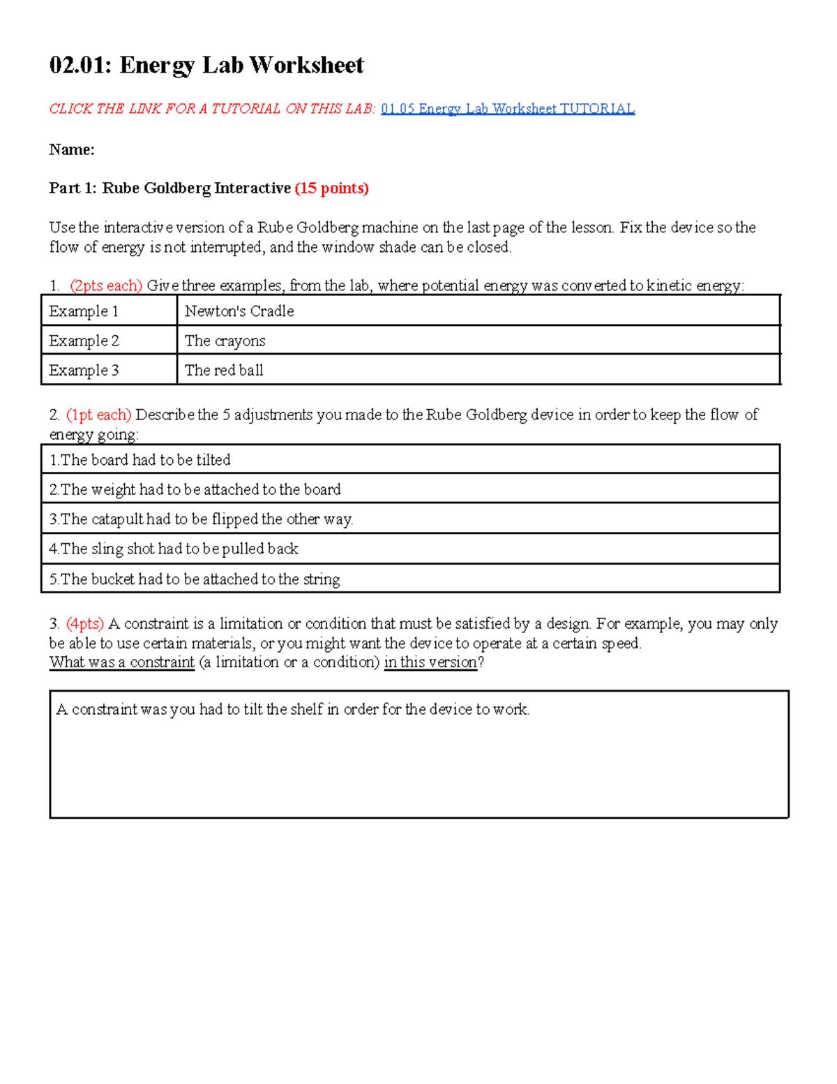 2.01 lab - assignment - 02: Energy Lab Worksheet CLICK THE LINK FOR A ...